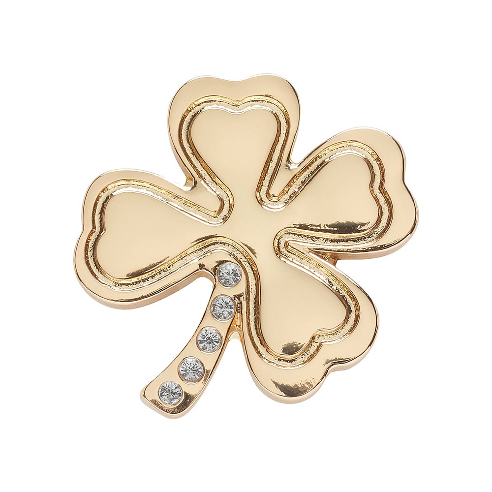 Jibbitz Crocs Elevated Gold Clover | Jibbitz é na magicfeet